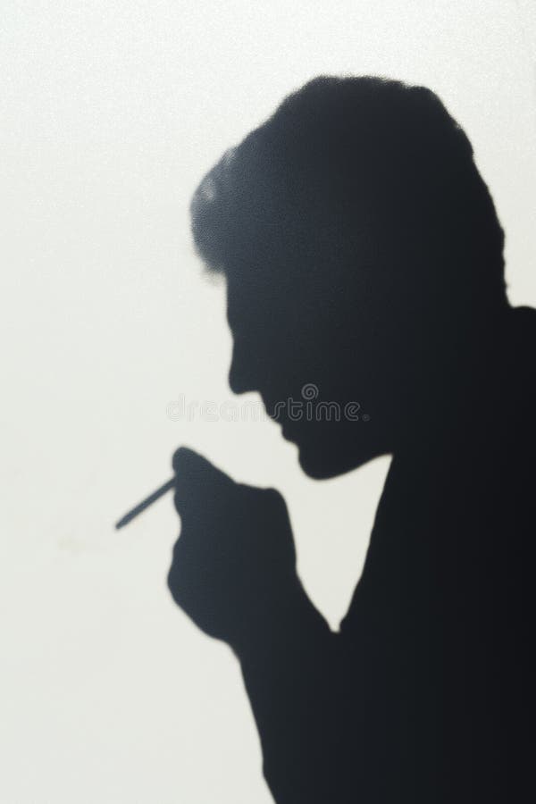 Shadow of Smoking Man, Young Man Smoking a Cigarette, Concept Abstract ...