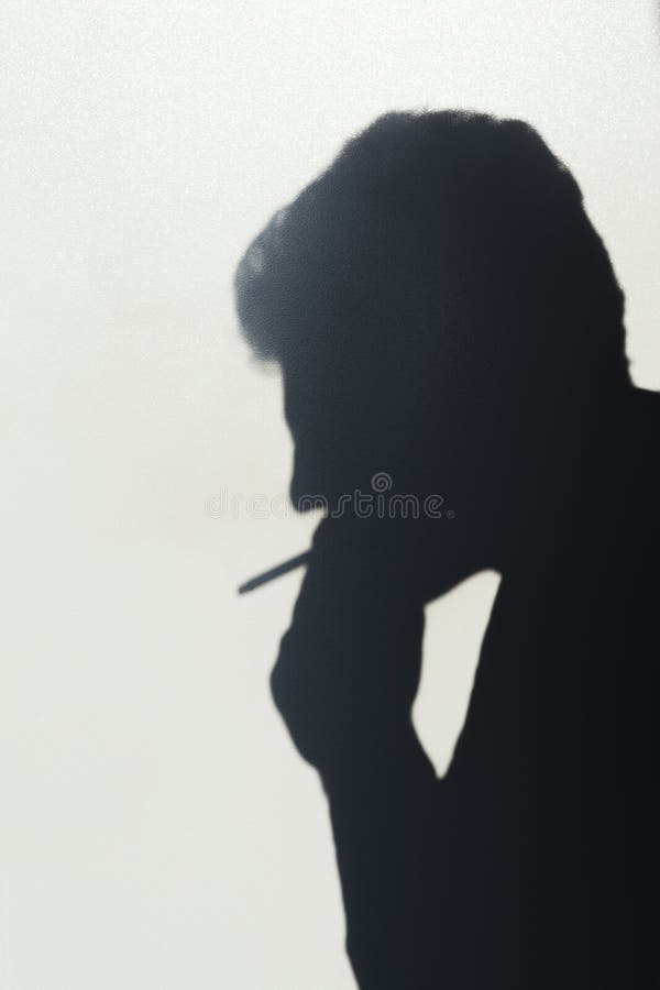 Shadow of Smoking Man, Young Man Smoking a Cigarette, Concept Abstract ...