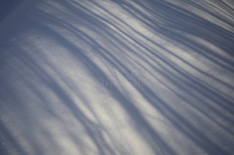 Shadow on the Snow. Lines on the Surface Stock Image - Image of form ...