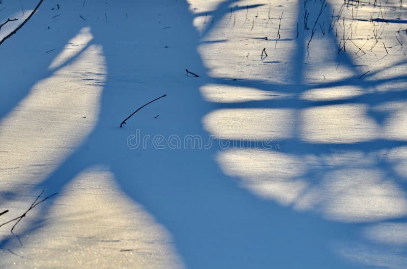 Shadow on snow in winter stock image. Image of surface - 172026125