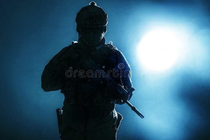 Shadow of Special Operations Forces Stock Image - Image of shadow ...