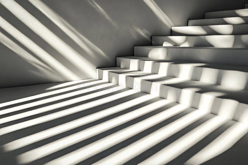 Shadow on the Stairs Effect for Design. Stock Photo - Image of contrast ...