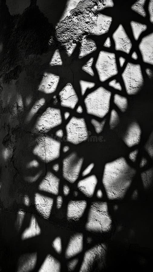 A Shadow of a Star is Cast on a Wall Stock Illustration - Illustration ...