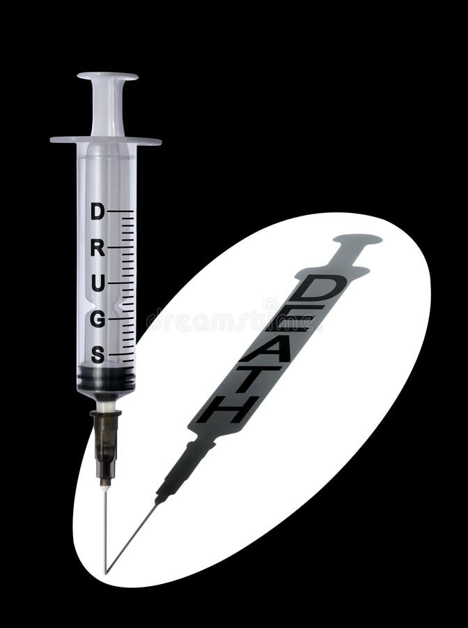 The shadow of the syringe stock illustration. Illustration of medicine ...