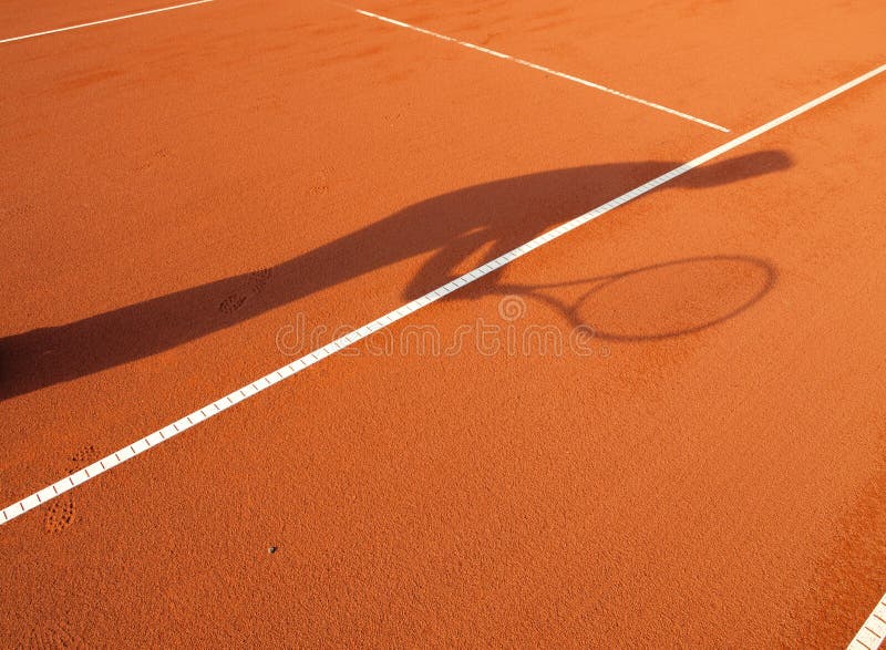 Shadow of a tennis player stock image. Image of roland - 55120511