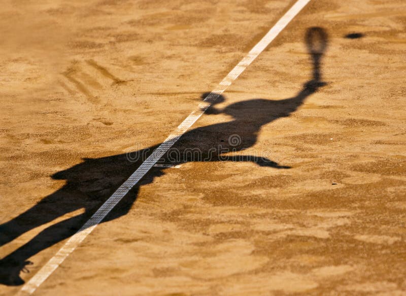Shadow Tennis Serve stock image. Image of sports, line - 20346765