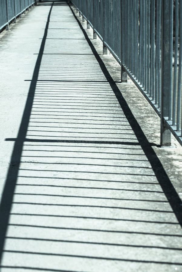 Shadow Texture of Metal Fence on Path Stock Photo - Image of lonely ...