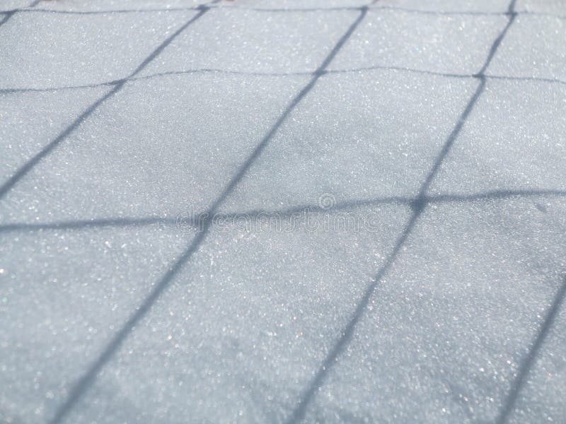 Shadow of a Thin Net on a Clean White Snow Stock Photo - Image of clean ...