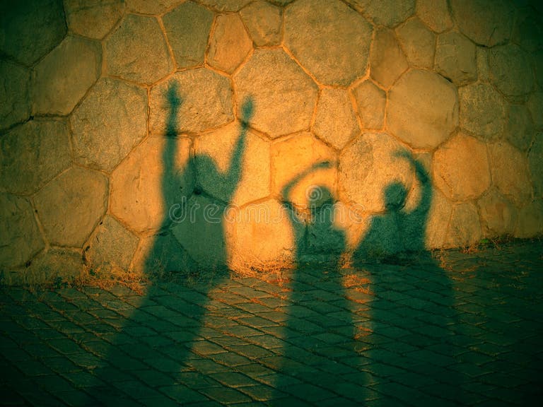 Shadow of Three Dancing Ghosts Stock Photo - Image of light, evil: 57179028