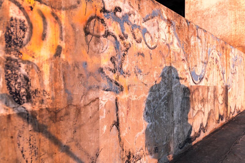 Shadow of Time stock image. Image of graffiti, texture - 69529021