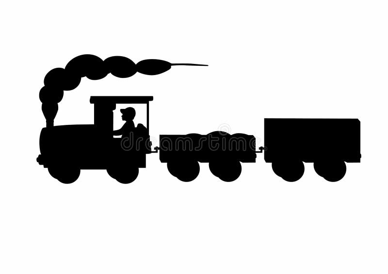 Shadow of a train stock vector. Illustration of transport - 64634339