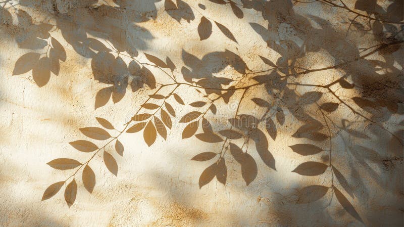 Shadow of a Tree Cast on a Wall Creating Intriguing Patterns and Shapes ...