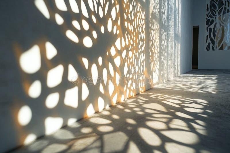 A Shadow of a Tree Casting a Pattern on a Wall, Simple and Elegant ...
