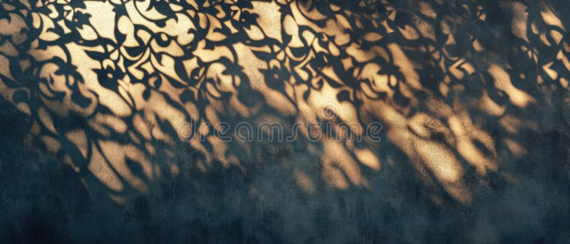 A Shadow of a Tree Falls on a Wall, Creating an Interesting Design ...