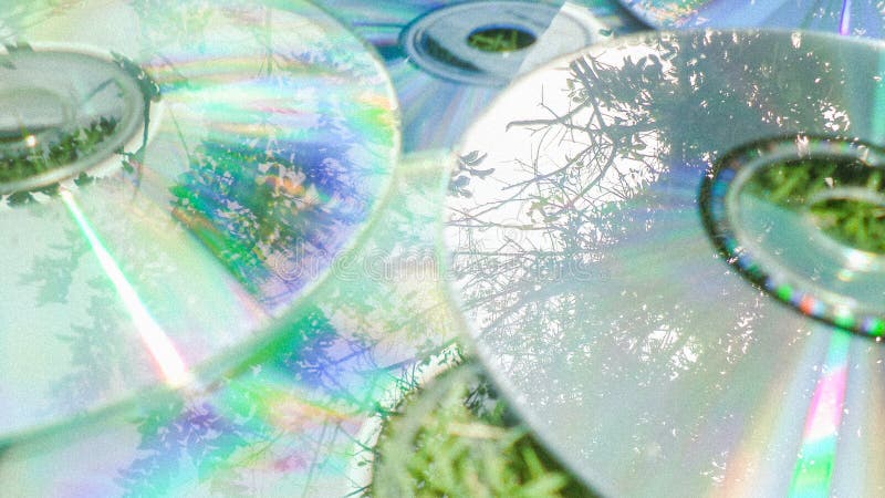 The Shadow of a Tree on an Old Cd Rom Stock Photo - Image of ...