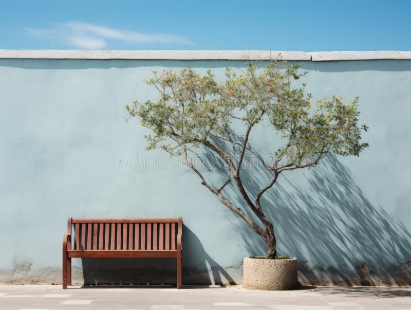 Shadow of a tree on a wall stock illustration. Illustration of empty ...