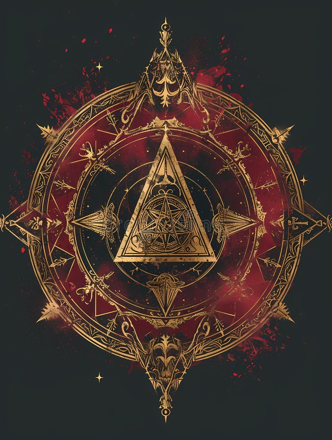 The Shadow of the Trinity is Shown, a Gold and Red Circle with a ...