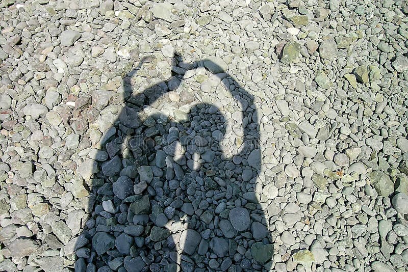 Shadow Two Girls Holding Hands Stock Image - Image of together, beach ...