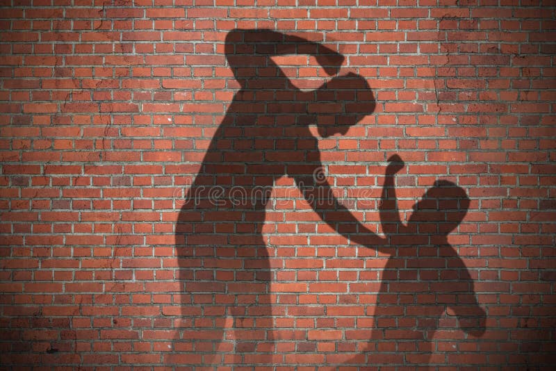 Shadow of Two Men Fighting stock image. Image of friends - 89186095