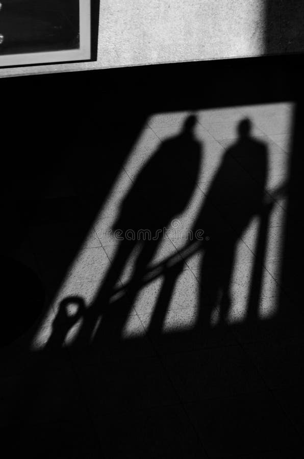 Shadow of Two People on the Floor Stock Photo - Image of secret ...