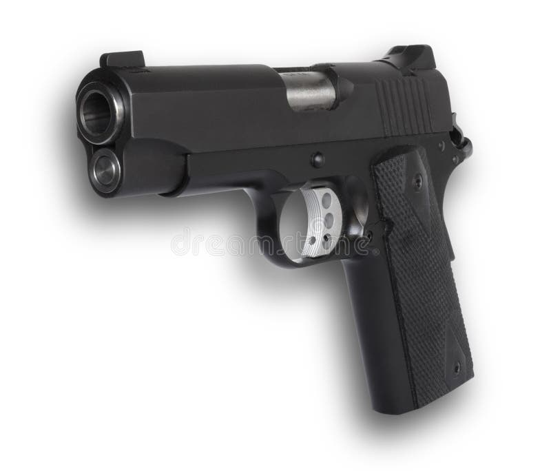 Shadow Under a 1811 Automatic Pistol Stock Illustration - Illustration ...