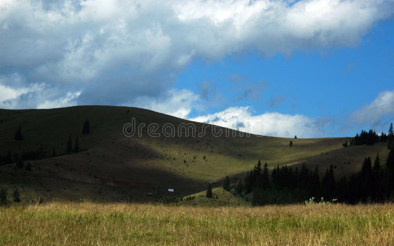Shadow valley stock photo. Image of cloud, green, nature - 3858146
