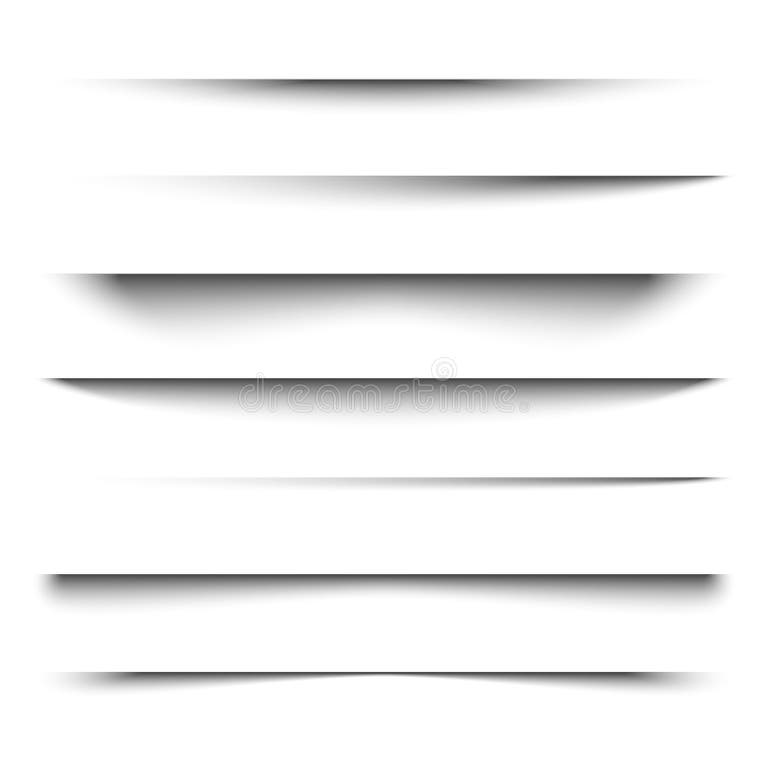 Shadow Vector Divider Paper Overlay Effect. Shadow Effect Realistic Box ...