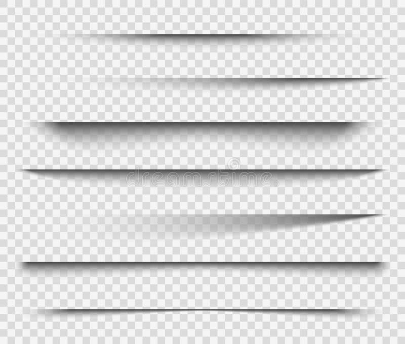 Shadow Vector Divider Paper Overlay Effect. Shadow Effect Realistic Box ...