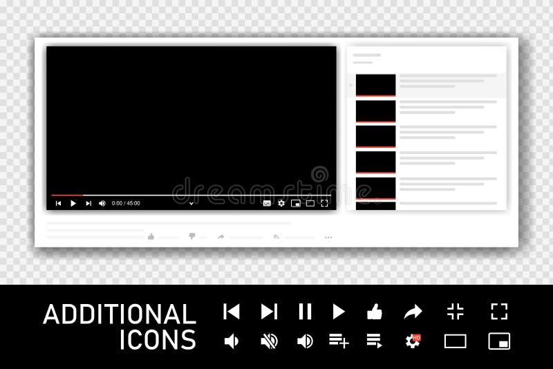 Shadow Video Player Design Template for Web and Mobile Applications ...