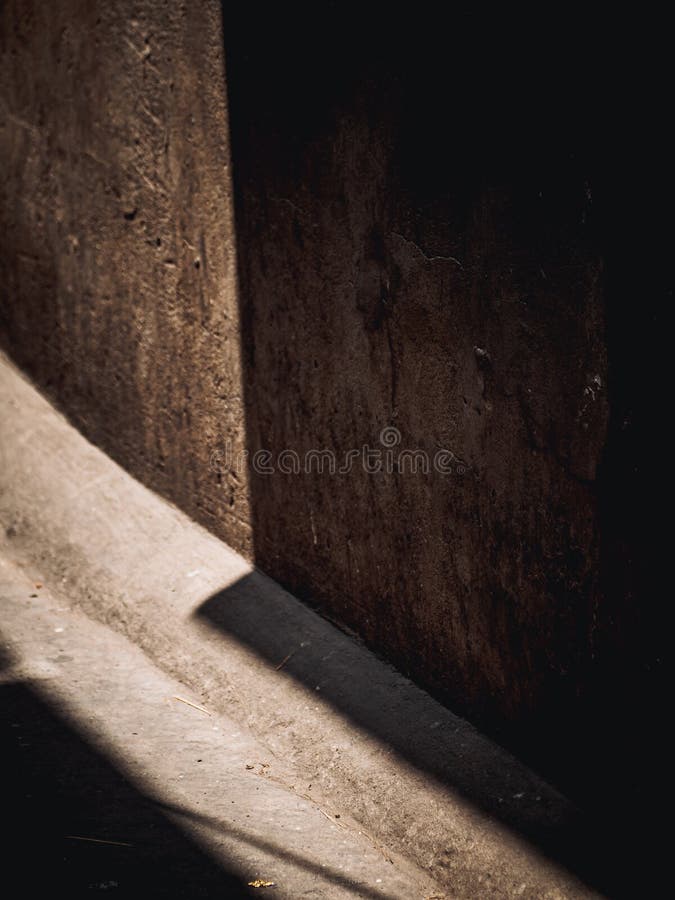 Shadow on the Wall in Gray. Stock Image - Image of sunray, square ...