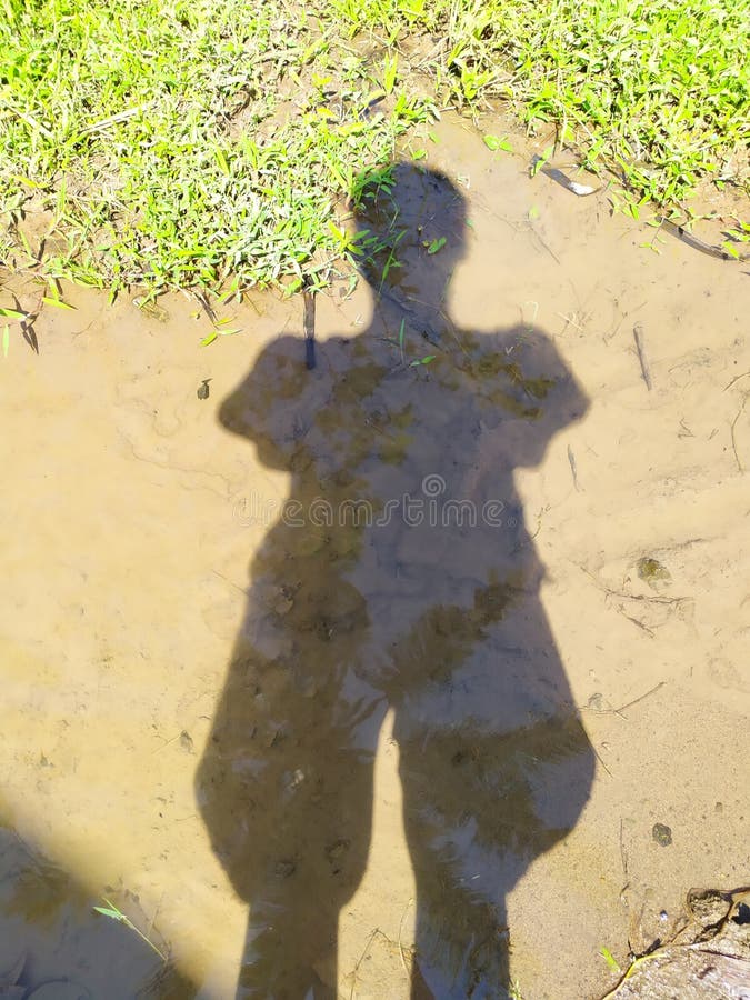 Shadow on water person stock photo. Image of wood, rock - 202947574