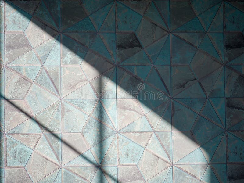 The Shadow from the Window Falling on the Wall with an Abstract Pattern ...