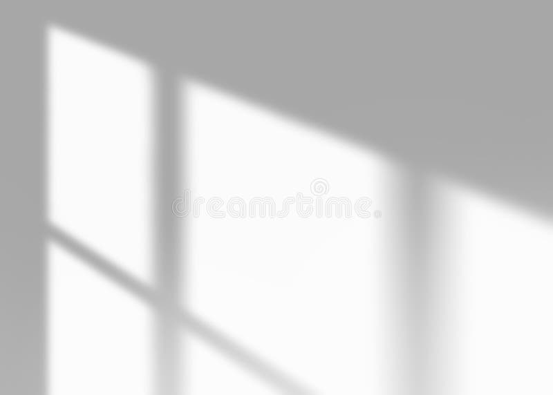 Shadow from Window, Overlay Effect. Realistic Gray Shadow on White ...