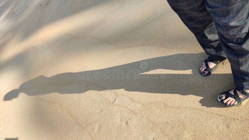Shadow of a Woman on the Sand Stock Photo - Image of blue, soil: 266109914