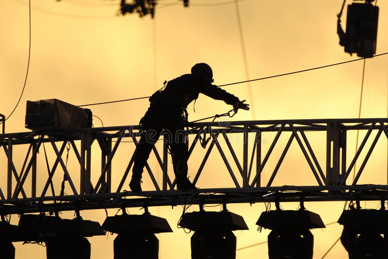 Shadow worker stock image. Image of silhouette, sunset - 2465351