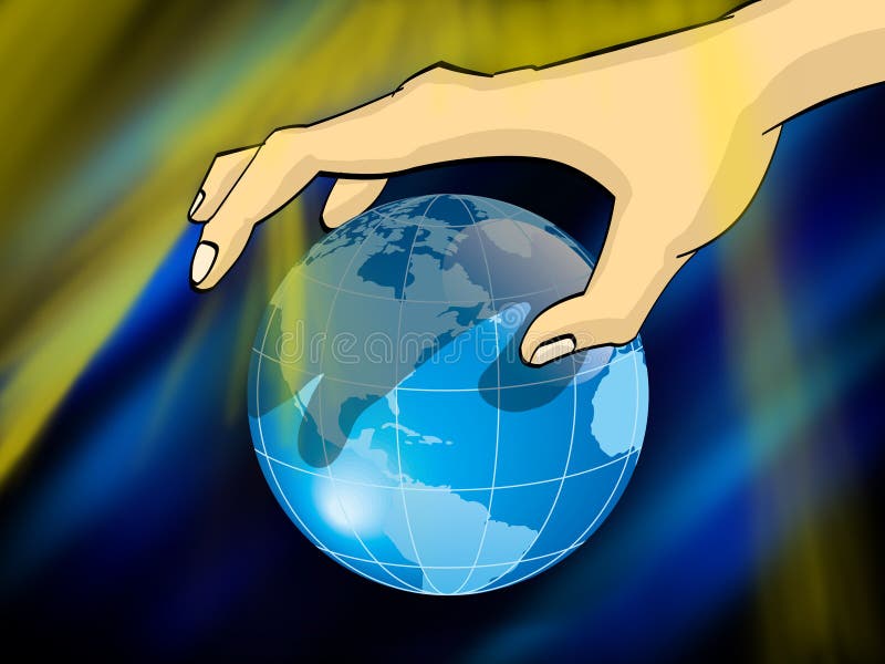 Shadow on the world stock illustration. Illustration of sphere - 5706115