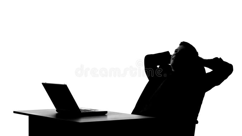 Shadow of Writer Thinking on Idea, Inspired Writing New Chapter on ...