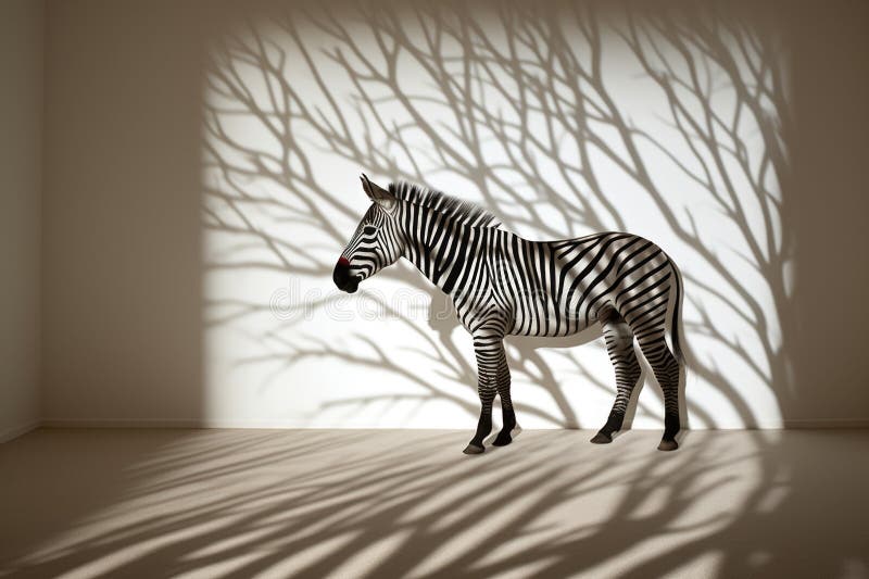 Shadow of Zebra Stripes Projected on a Plain Surface Stock Illustration ...