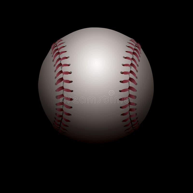 Shadowed Baseball Illustration Stock Illustration - Illustration of ...