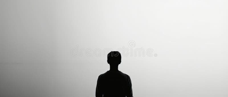 Shadowed Figure: the Enigmatic Silhouette of a Man Stock Illustration ...