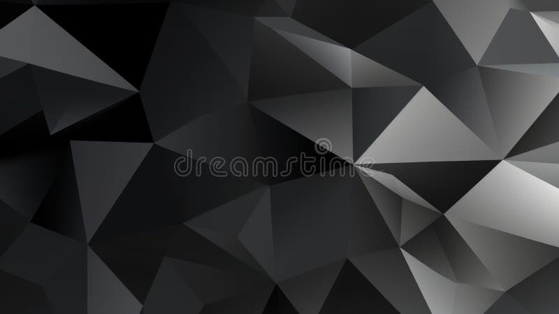 Shadowed Polygons on Dark Background. Multifaceted Polygons Casting ...