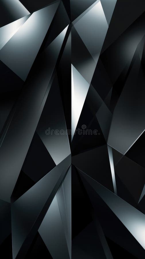 Shadowed Polygons on Dark Background. Multifaceted Polygons Casting ...