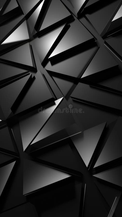 Shadowed Polygons on Dark Background. Multifaceted Polygons Casting ...