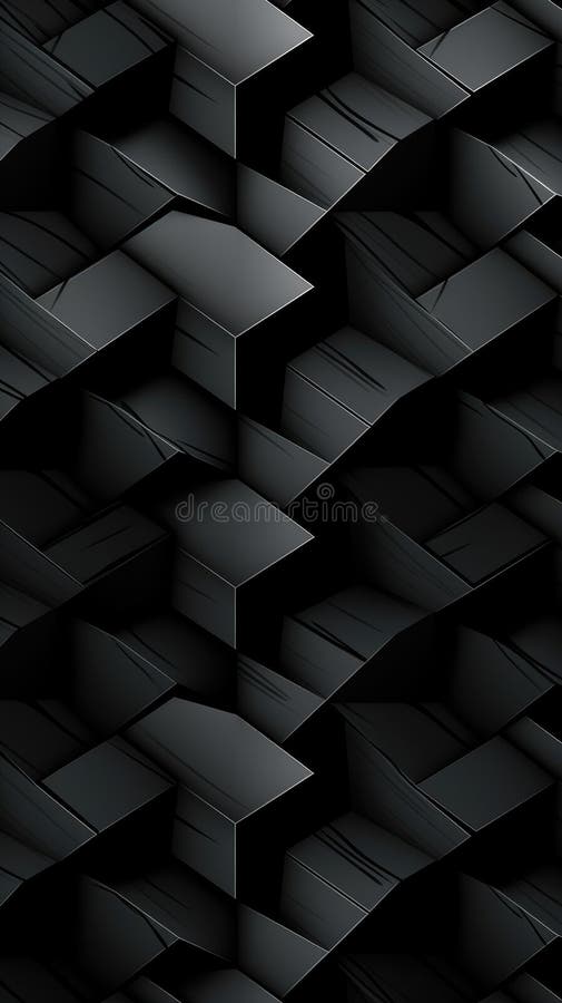 Shadowed Polygons on Dark Background. Multifaceted Polygons Casting ...