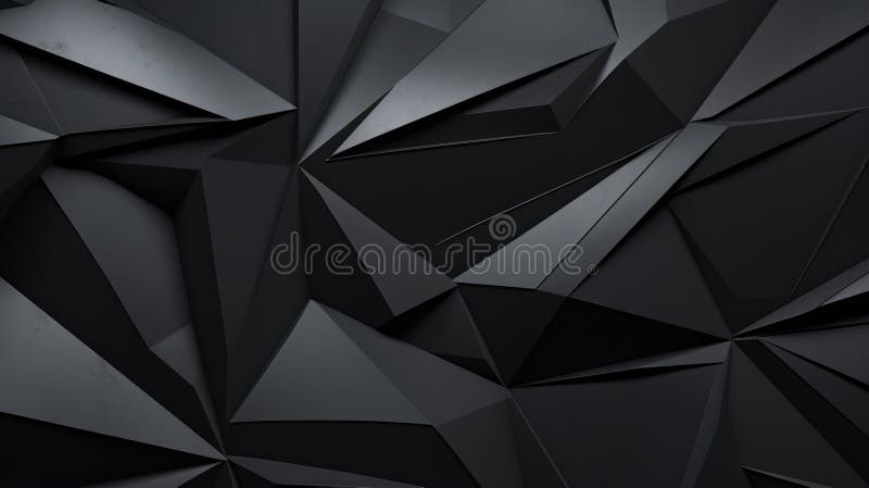 Shadowed Polygons on Dark Background. Multifaceted Polygons Casting ...