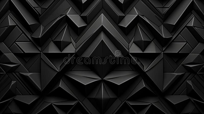 Shadowed Polygons on Dark Background. Multifaceted Polygons Casting ...