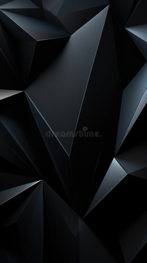 Shadowed Polygons on Dark Background. Multifaceted Polygons Casting ...