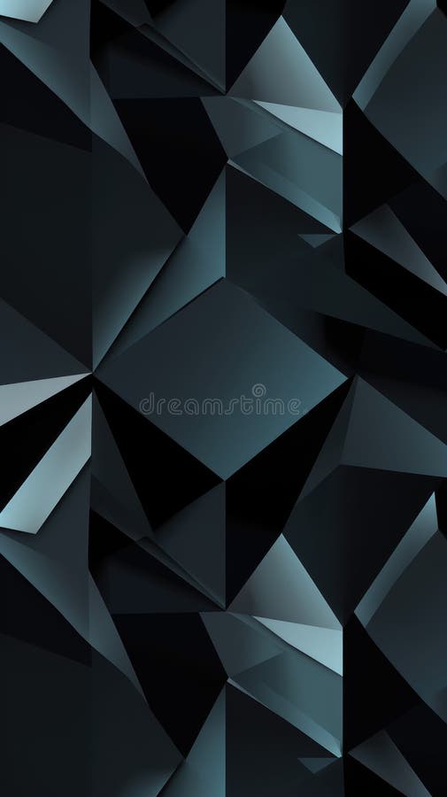 Shadowed Polygons on Dark Background. Multifaceted Polygons Casting ...