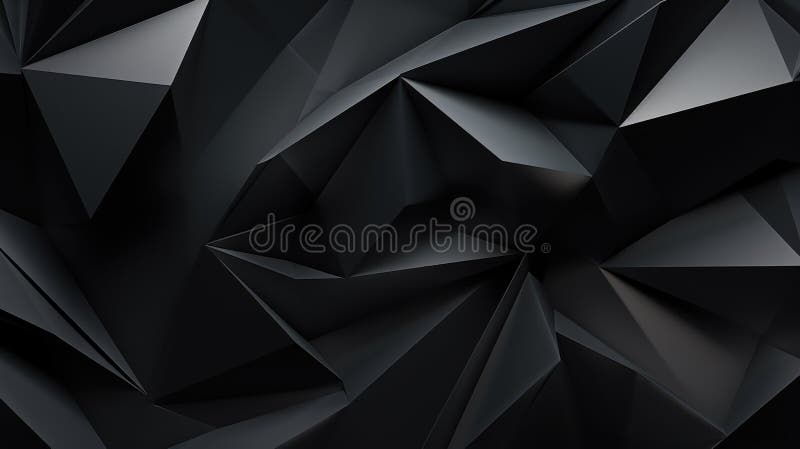 Shadowed Polygons on Dark Background. Multifaceted Polygons Casting ...