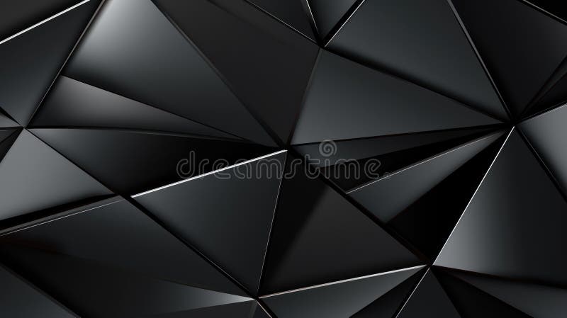Shadowed Polygons on Dark Background. Multifaceted Polygons Casting ...